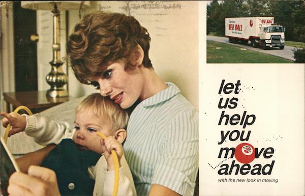 American Red Ball Moving Advertising Postcard