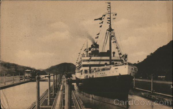 SS Virginia Passing through Panama Canal Cruise Ships