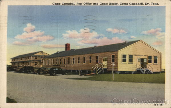 Camp Campbell Post Office and Guest House Fort Campbell, KY Postcard