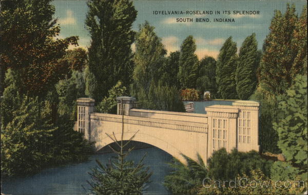 Idyelvania-Roseland in its Splendor South Bend, IN Postcard