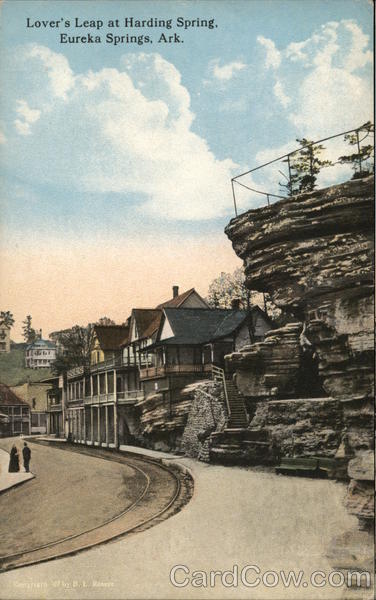 Lover's Leap at Harding Spring Eureka Springs, AR Postcard