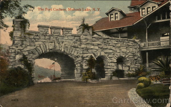 The Port Cochere Mohonk Lake, NY Postcard