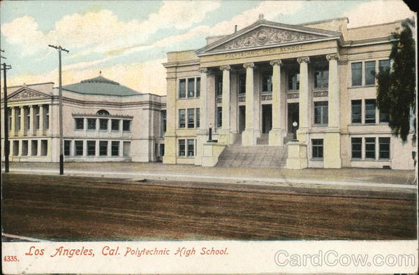 Los Angeles, Cal. Polytechnic High School California Postcard