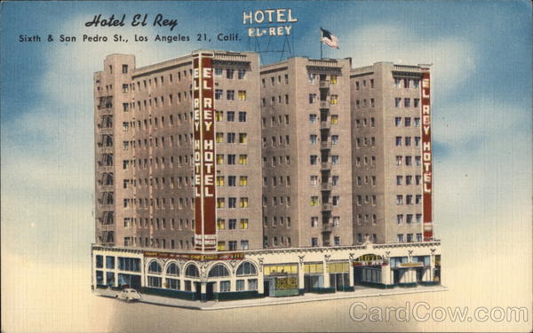 Hotel El Rey Los Angeles, CA Postcard
