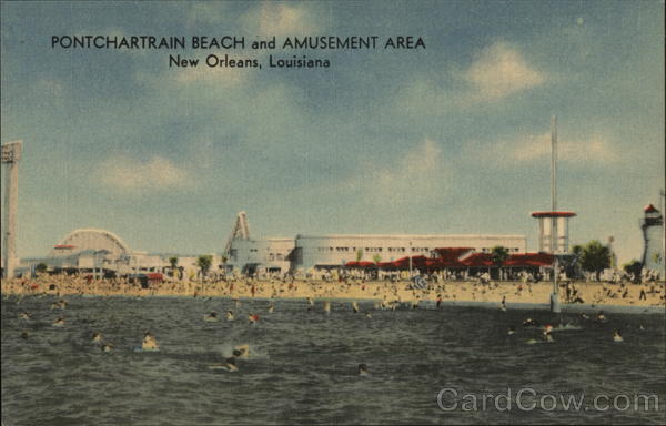 Pontchartrain Beach and Amusement Area New Orleans, LA Postcard