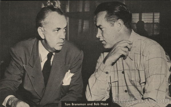 Tom Breneman and Bob Hope Celebrities Postcard