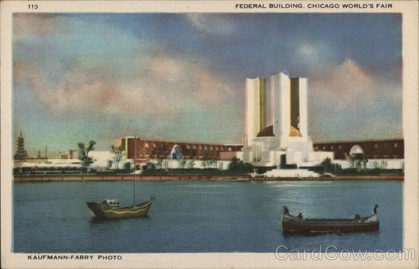 Federal Building 1933 Chicago World Fair Postcard Federal Building 1933 Chicago World Fair Postcard