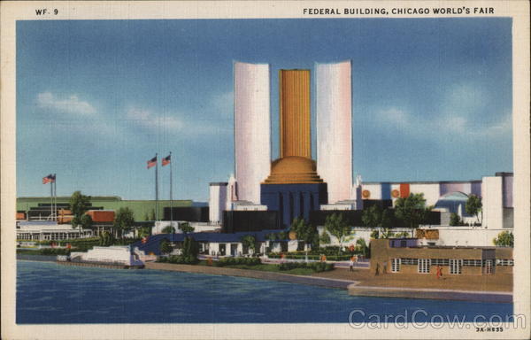 Federal Building 1933 Chicago World Fair Postcard Federal Building 1933 Chicago World Fair Postcard