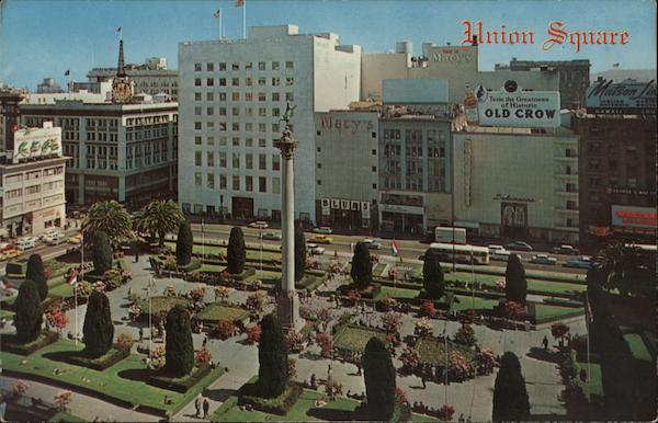 Union Square San Francisco, CA Postcard
