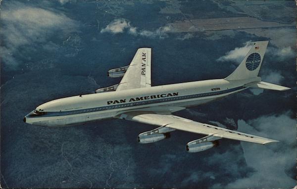 Pan American Jet Clipper Aircraft Postcard