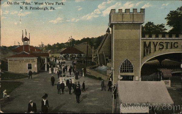 On the Pike, West View Park Pittsburgh, PA Postcard