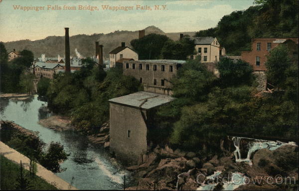 Wappinger Falls from Bridge Wappingers Falls, NY Postcard