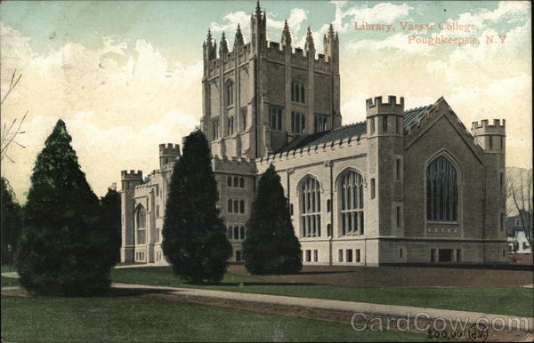 Vassar College - Library Poughkeepsie, NY Postcard