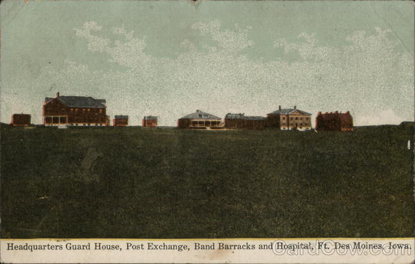 Headquarters Guard House, Post Exchange, Band Barracks and Hospital ...