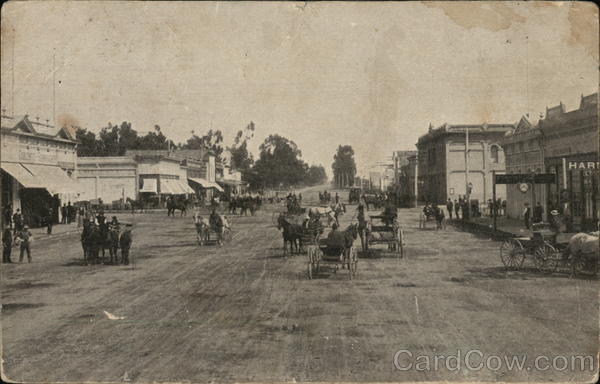 Main Street in Town Clyde, KS Postcard