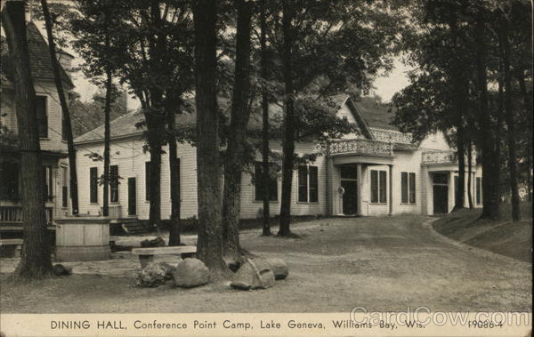 Conference Point Camp - Dining Hall Lake Geneva, WI Postcard