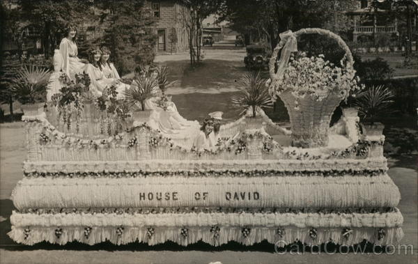 Women on a Parade Float Benton Harbor, MI Postcard