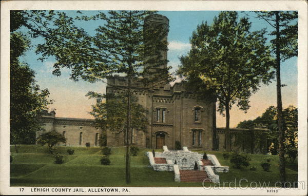 Lehigh County Jail Allentown, PA Postcard