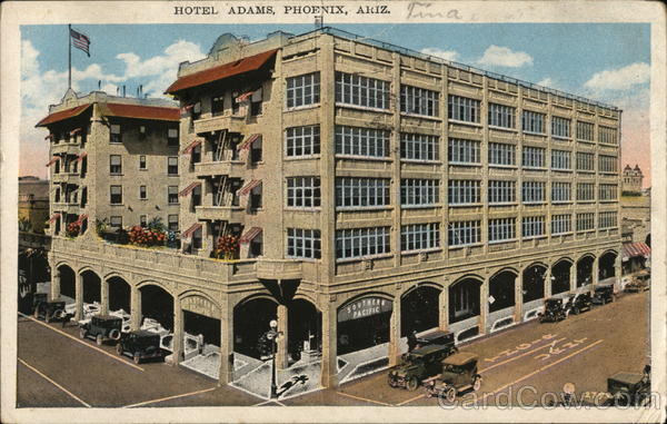 Hotel Adams Phoenix, AZ Postcard