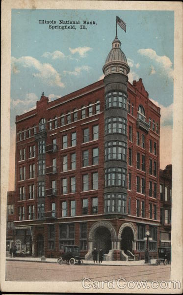 Illinois National Bank Springfield, IL Postcard