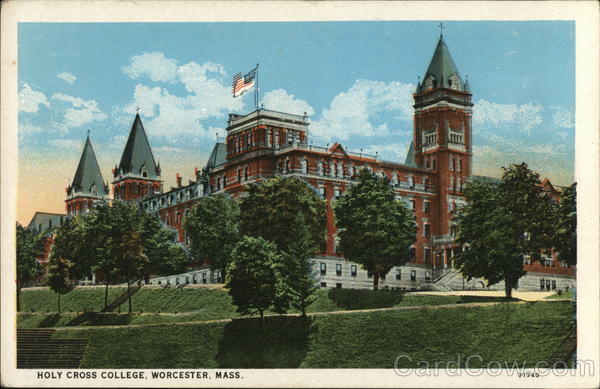 Holy Cross College Worcester, MA Postcard
