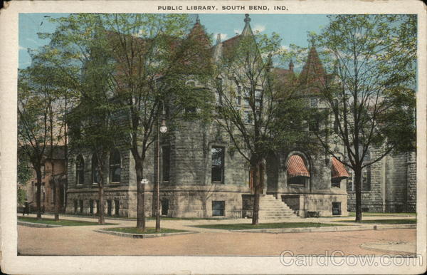 Public Library South Bend, IN Postcard