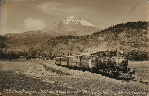 F.C. San Rafael y Atlixco Train Santa Catalina, Mexico Postcard