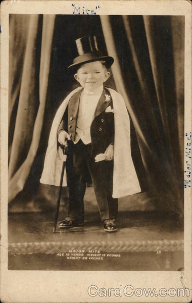 Major Mite, Age 18 Years, Weight 15 Pounds, Height 28 Inches Clarksdale ...