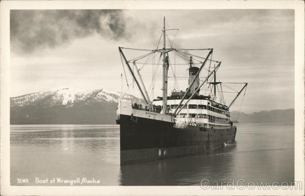 Boat at Wrangell Alaska Boats, Ships Postcard