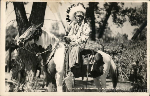 Indians of Montana Native Americana Postcard