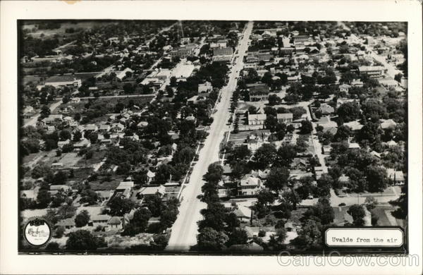Uvalde From the Air Texas Postcard