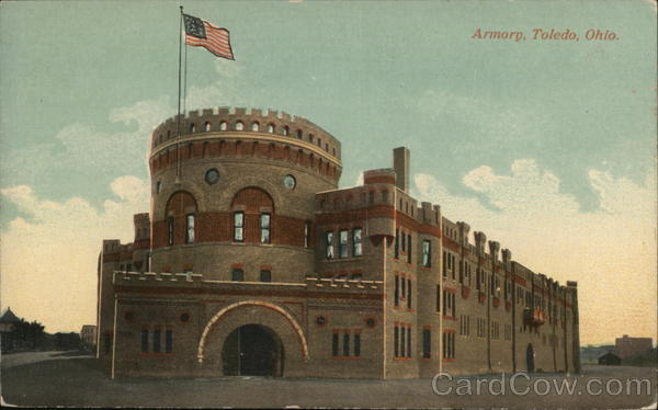 Armory Toledo, OH Postcard