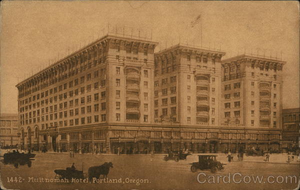 Multnomah Hotel Portland, OR Postcard