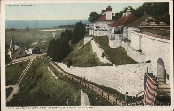 South Parapet, Fort Mackinac Mackinac Island, MI Postcard