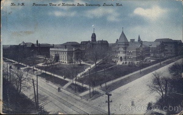 Panorama of Nebraska State University Lincoln, NE Postcard