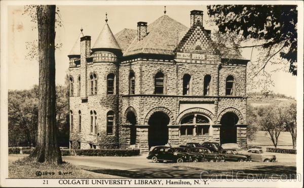 Colgate University Library Hamilton, NY Postcard