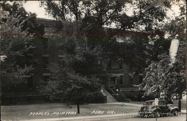 People's Hospital Peru, IL Postcard
