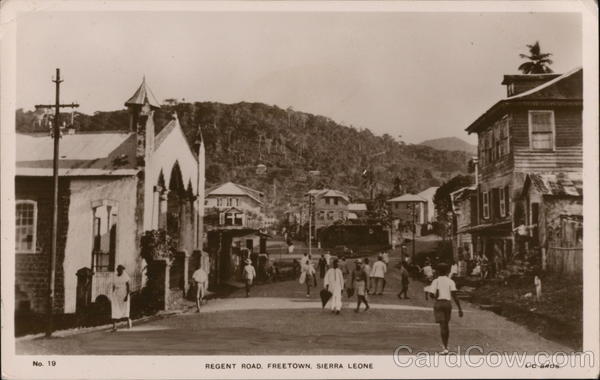 Regent Road Freetown, Sierra Leone Africa Postcard