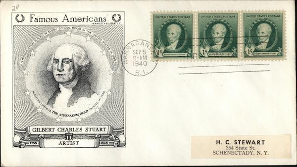 Gilbert Charles Stuart, Artist First Day Covers First Day Cover