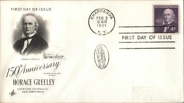 150th Anniversary Horace Greeley American Journalist and Statesman ...