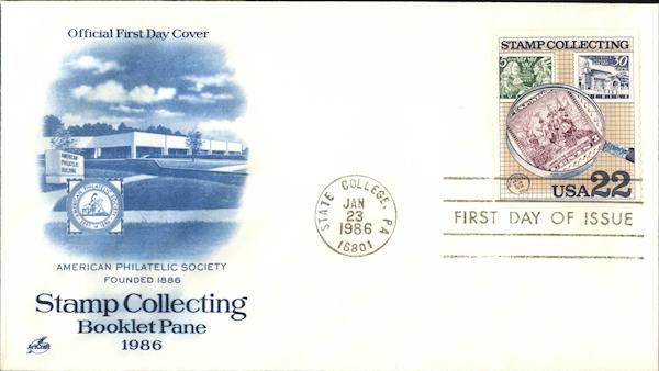 Stamp Collecting, Booklet Pane 1986 First Day Covers First Day Cover