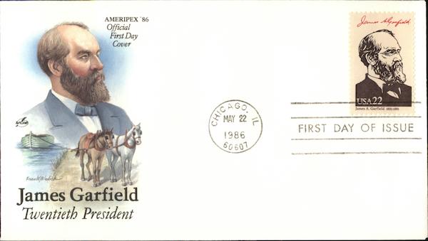 James Garfield, Twentieth President First Day Covers First Day Cover