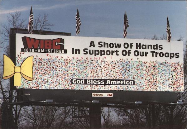 World s Largest Greeting Card Billboard Indianapolis IN Postcard World s Largest Greeting Card Billboard Indianapolis IN Postcard