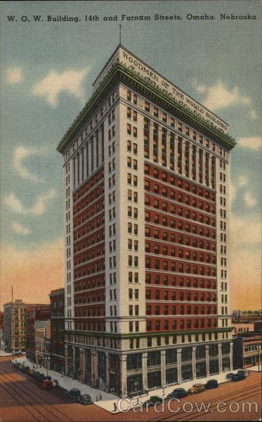 W.O.W. Building 14th and Farnam Streets Omaha, NE Postcard