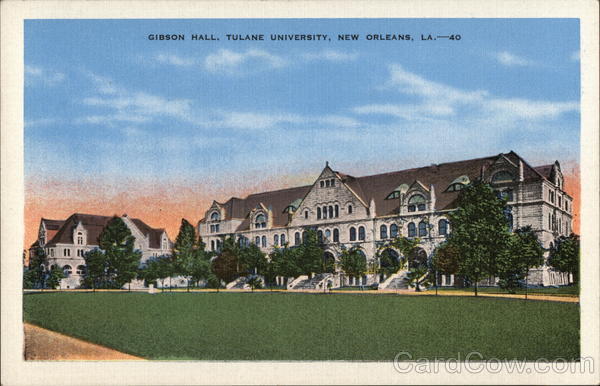 Tulane University - Gibson Hall New Orleans, LA Postcard