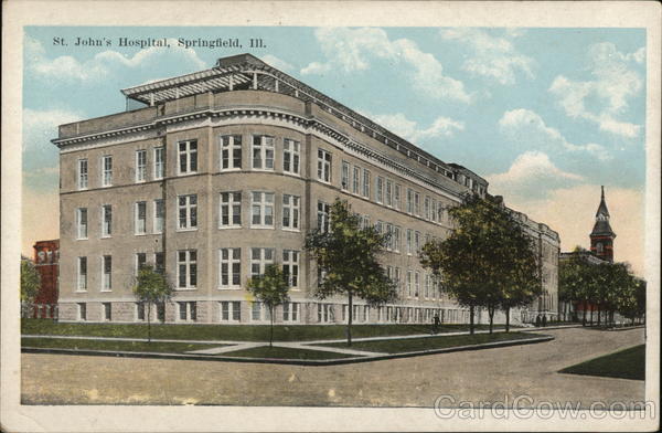 St. John's Hospital Springfield, IL Postcard