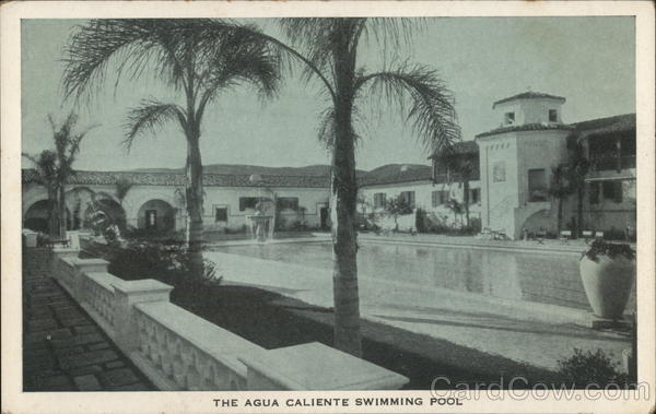 The Agua Caliente Swimming Pool Tijuana, Mexico Postcard