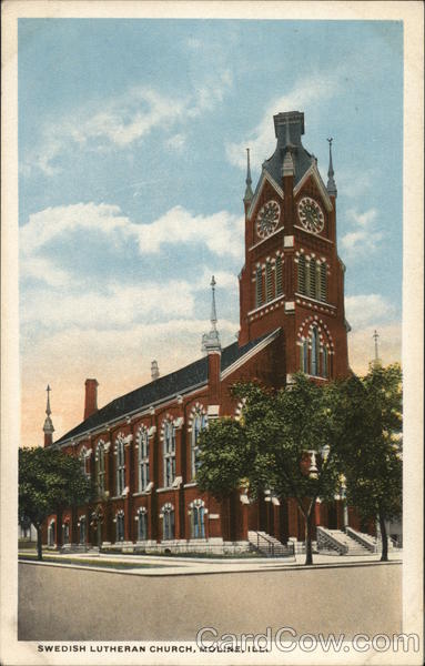 Swedish Lutheran Church Moline, IL Postcard