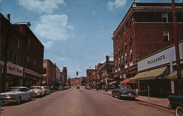Main Street South Boston, VA Postcard