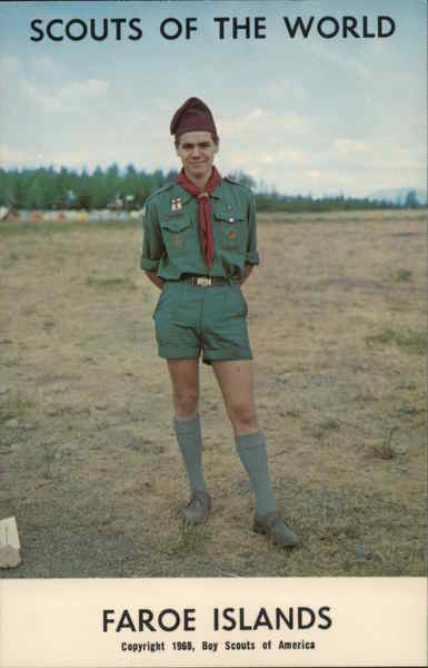 1968 Scouts of the World: Faroe Islands Denmark Postcard